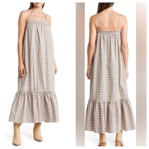 REVOLVE | Dresses | We Wore What Nwt Smoked Midi Dress Gingham Yzc ...